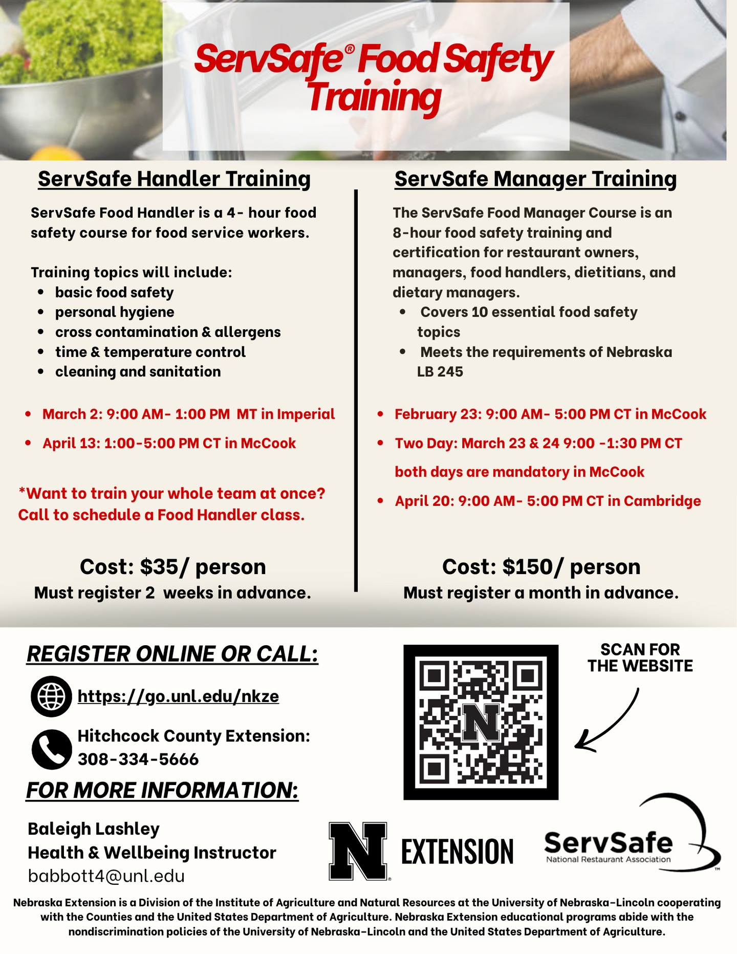 ServSafe Trainings | Nebraska Extension in Perkins & Chase Counties ...
