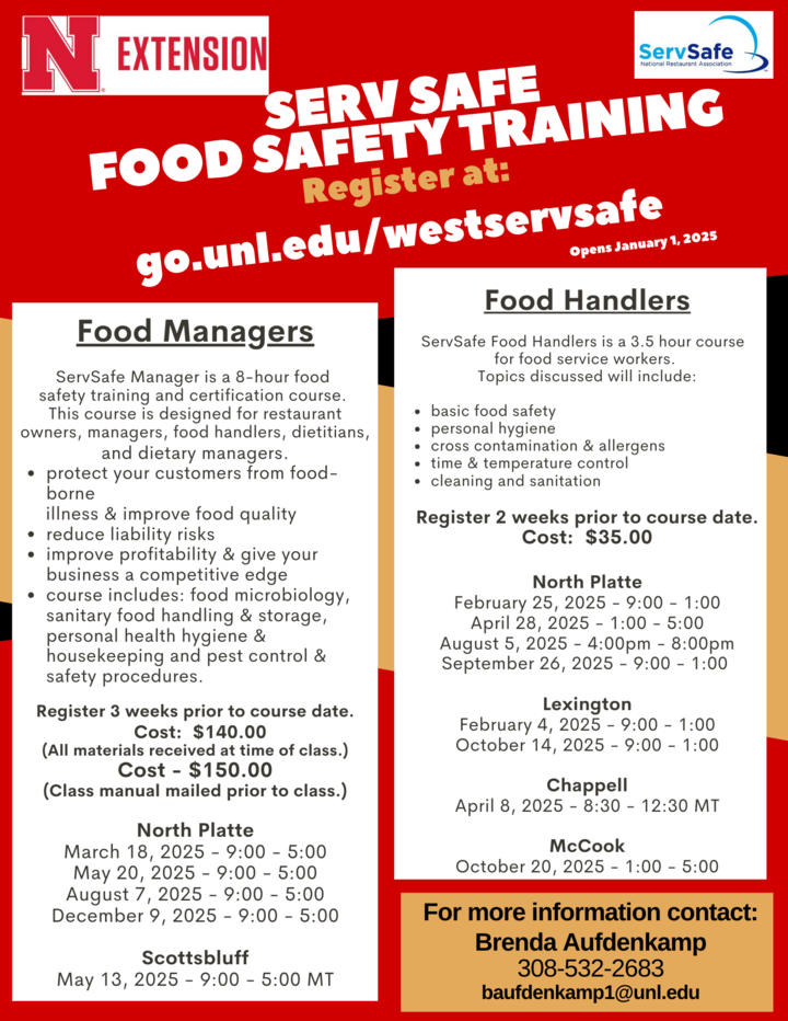 ServSafe Trainings | Nebraska Extension in Perkins & Chase Counties ...